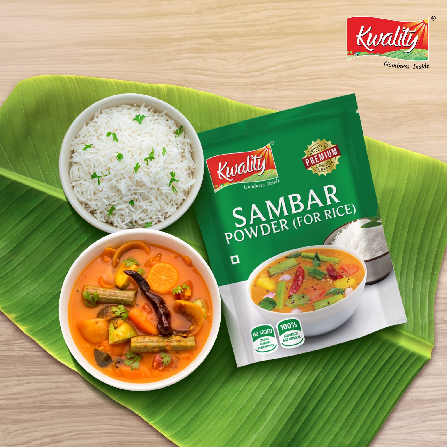 Kwality Sambar Powder (For Rice) - Authentic South Indian Taste, 200g ...